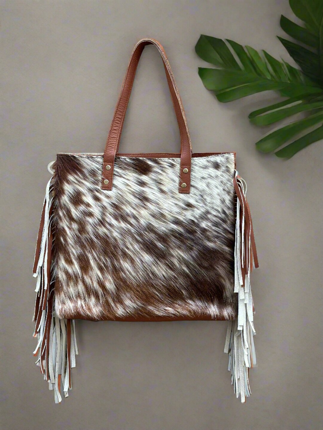 Exquisite Leather Tote Bag Fringes Tote Shoulder Bag for Women ...