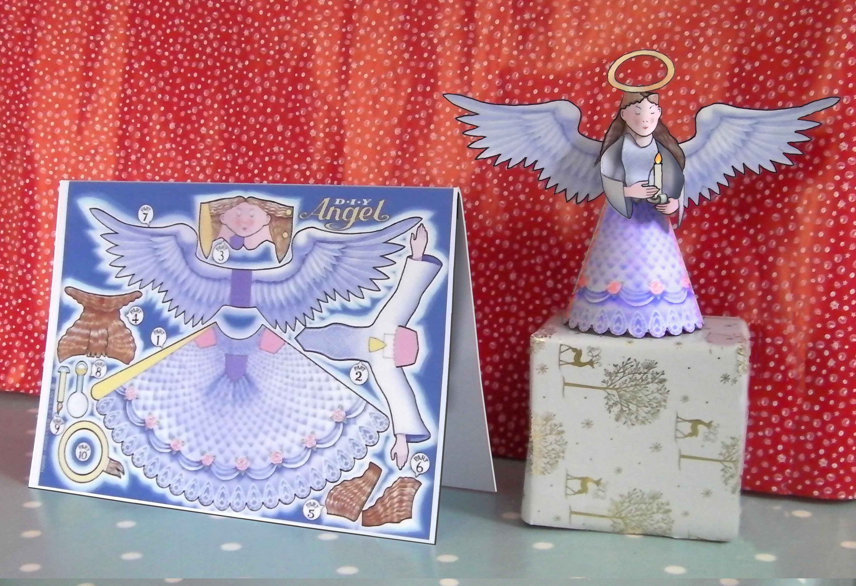 5 Christmas Angel Cards - Etsy