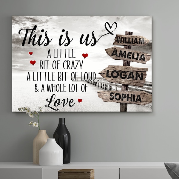 Family Name Canvas - Etsy