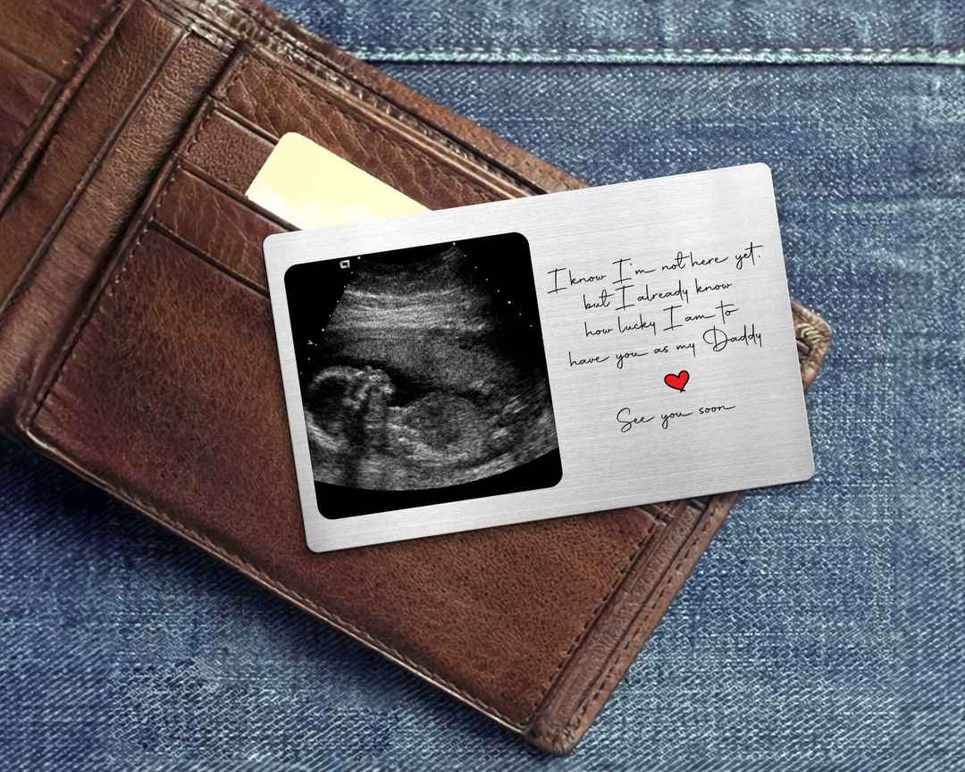 Personalized Photo Baby Ultrascan Wallet Card, New Daddy Gift, Father's ...
