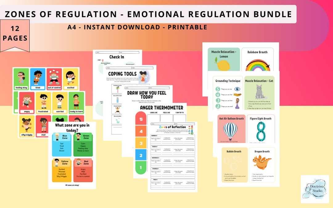 Zones of Self Regulation Calm Corner Tools Emotional - Etsy Australia