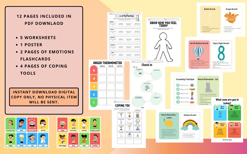 Zones of Self Regulation Calm Corner Tools Emotional - Etsy Australia