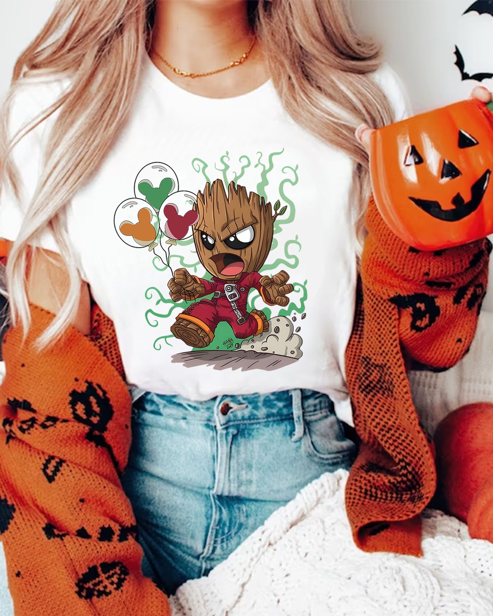 Mickey Mouse Balloon, Baby Groot Shirt sold by BilThomas | SKU 26086406 ...