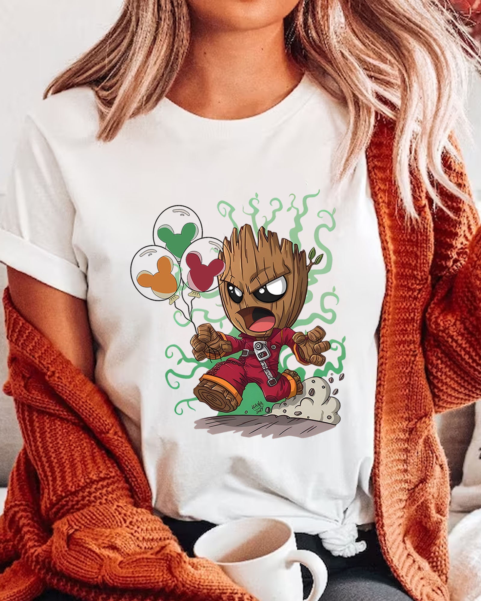 Mickey Mouse Balloon, Baby Groot Shirt sold by BilThomas | SKU 26086406 ...