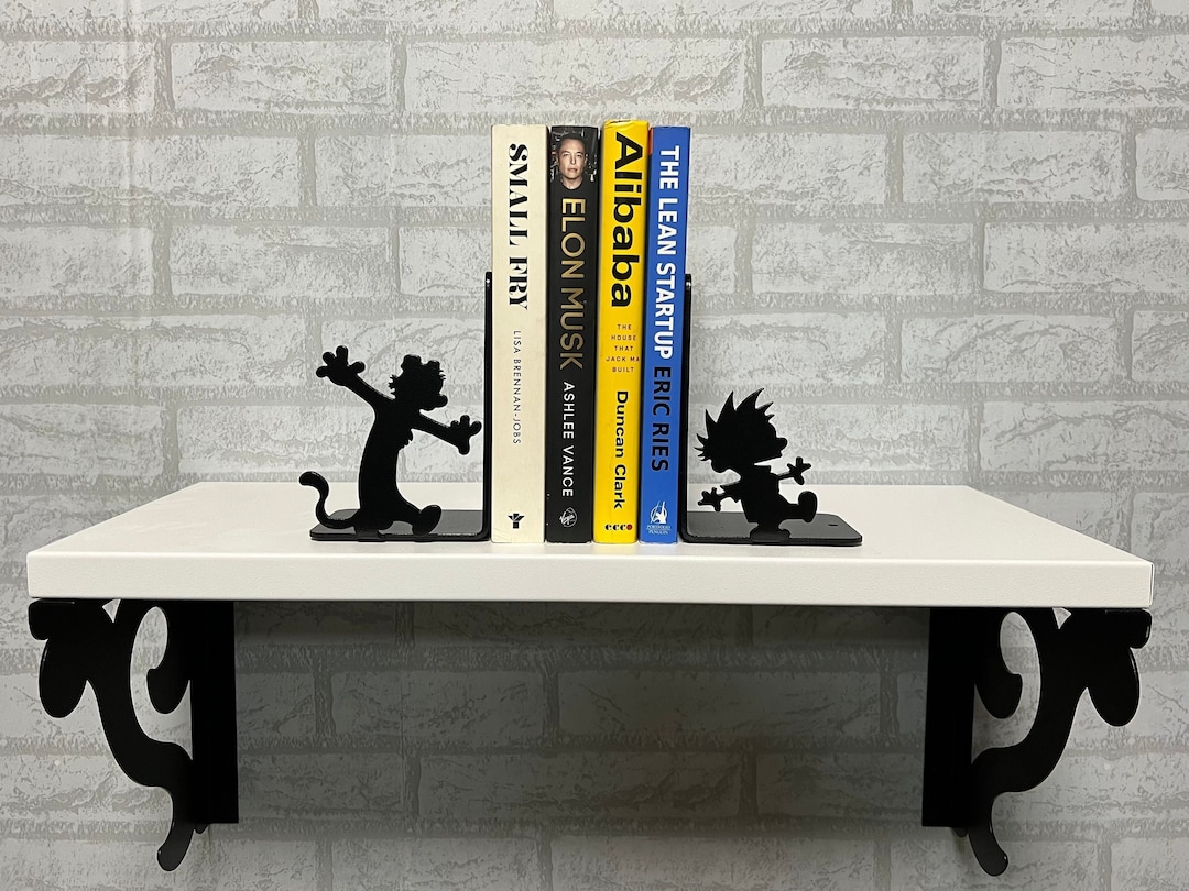 Calvin and Hobbes Bookends Decorative Bookends Metal Bookends Children ...