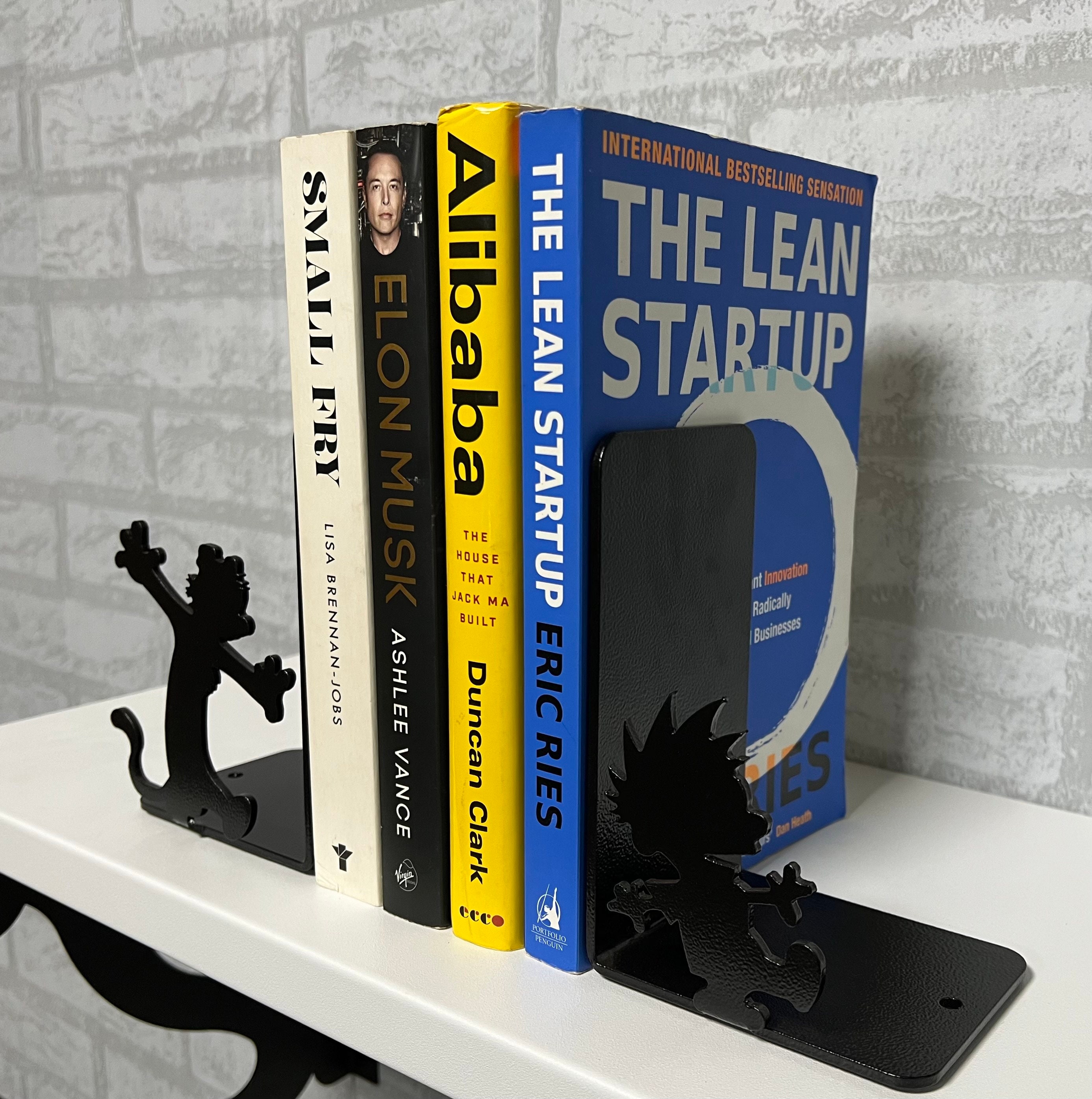 Calvin and Hobbes Bookends Decorative Bookends Metal Bookends - Etsy