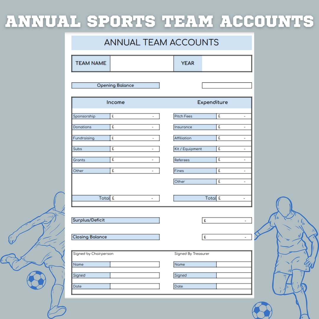 Football Sports Team Simple Accounts Amateur Team Accounts - Etsy
