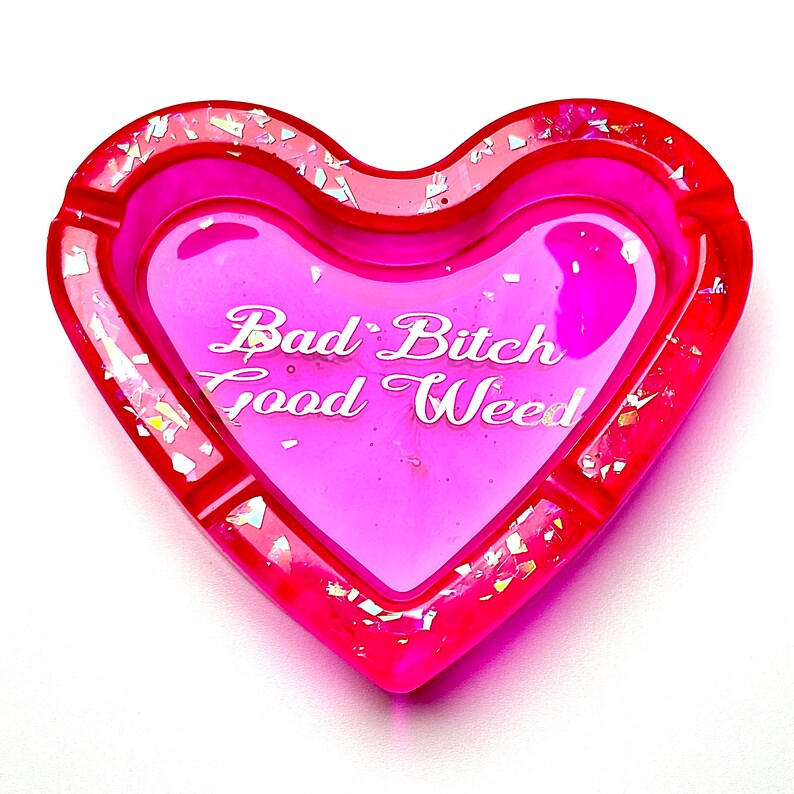 Pink Heart Shaped Ashtray 420 Vibes Stoner Gifts Cute Ashtray Ashtray ...
