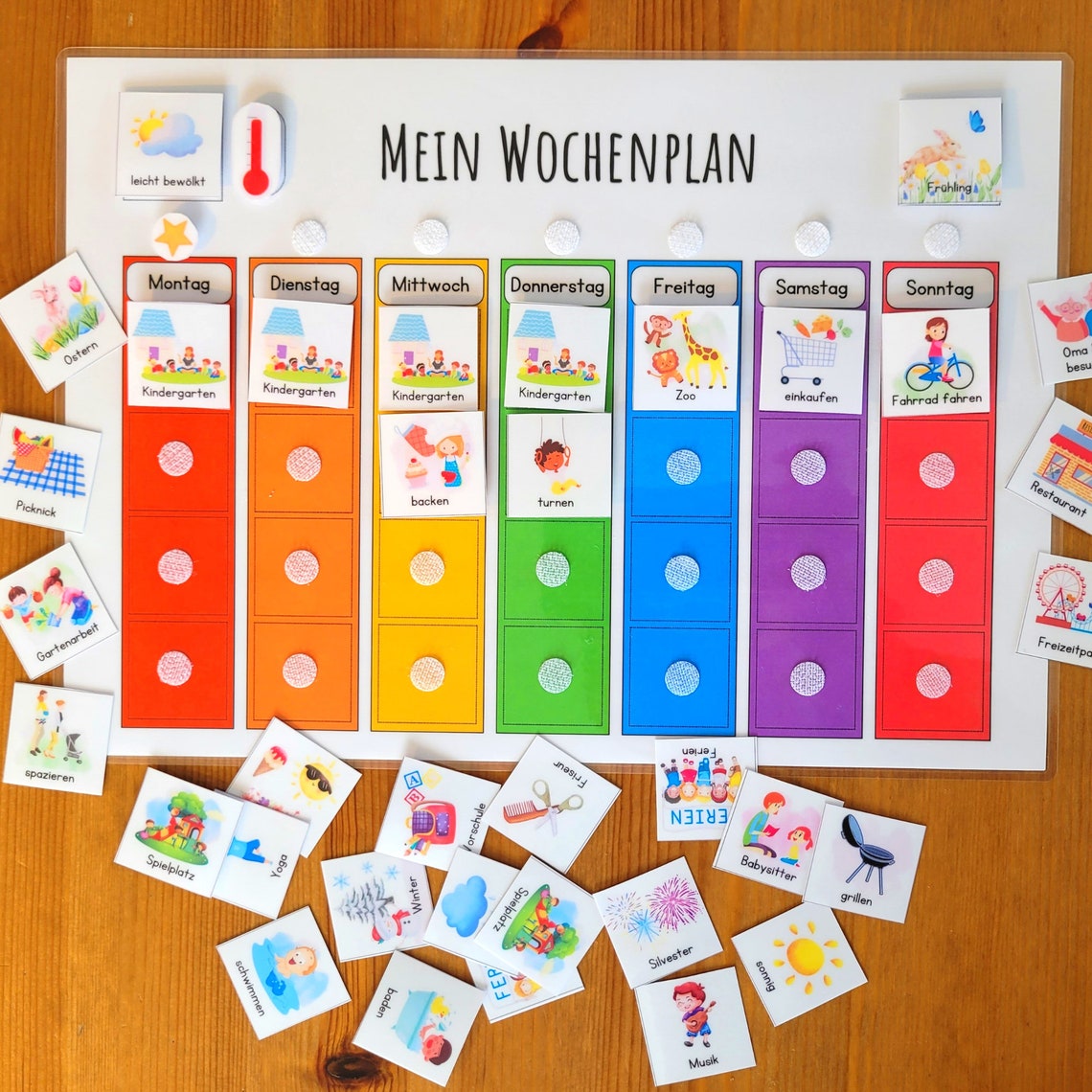 Wochenplan für Kinder personalisierbar für Kindergartenkind - Etsy.de