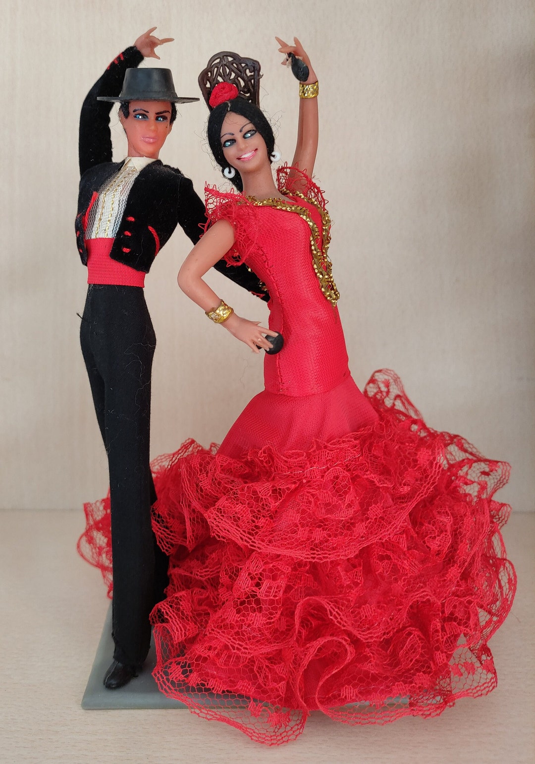 Vintage Spanish Marin Chiclana Plastic Couple Doll, Flamenco Dancers - Etsy