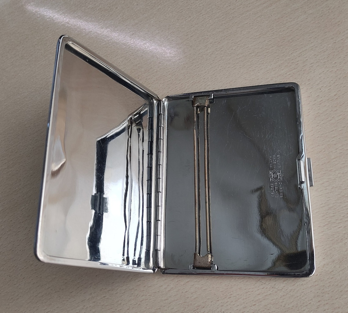 Vintage EMU Brand Sylva Chrome Cigarette Case Pat No 592790 - Etsy