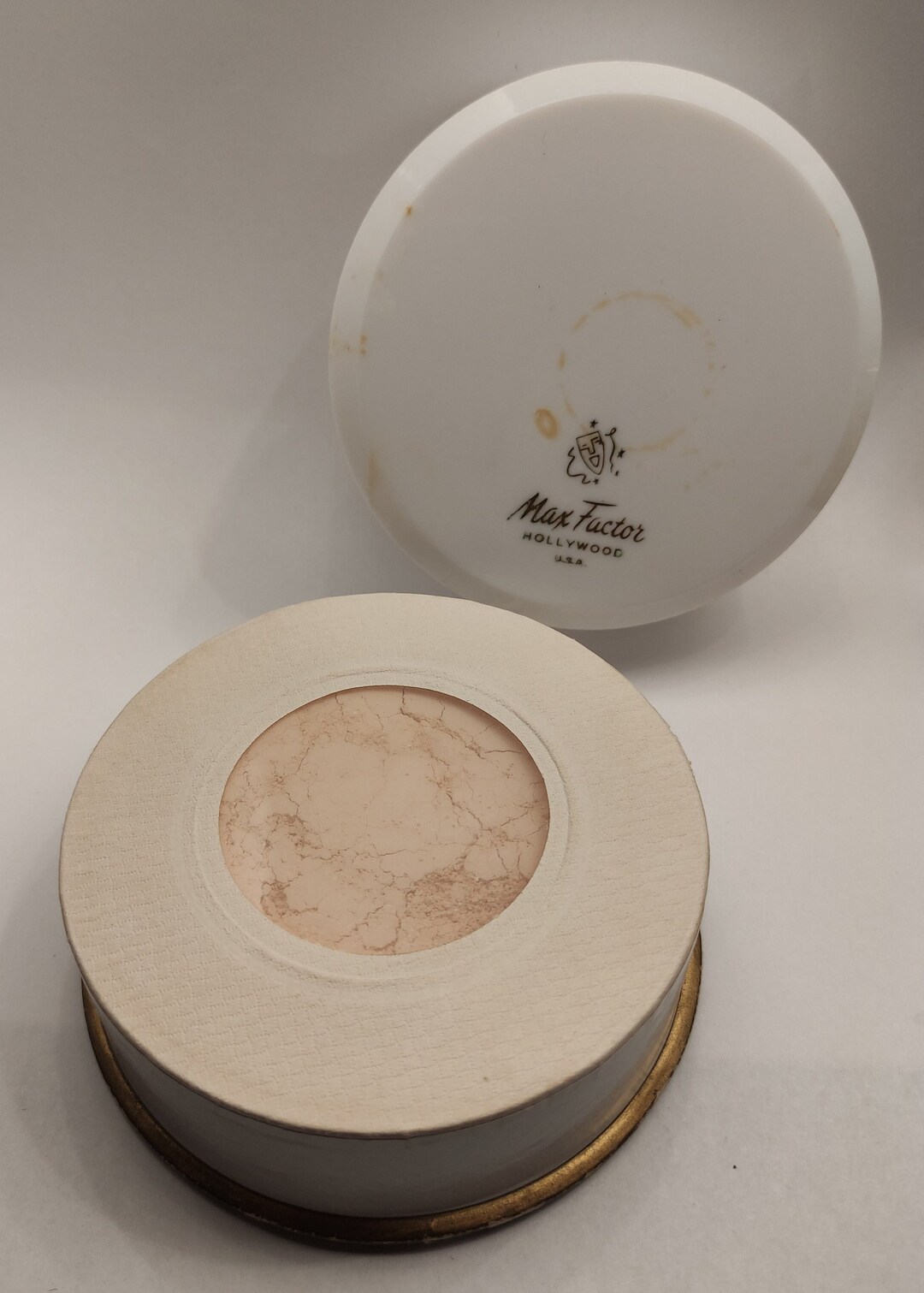1935 Vintage Max Factor Hollywood USA Face Powder Amber No 1, 3 3/4 Oz ...