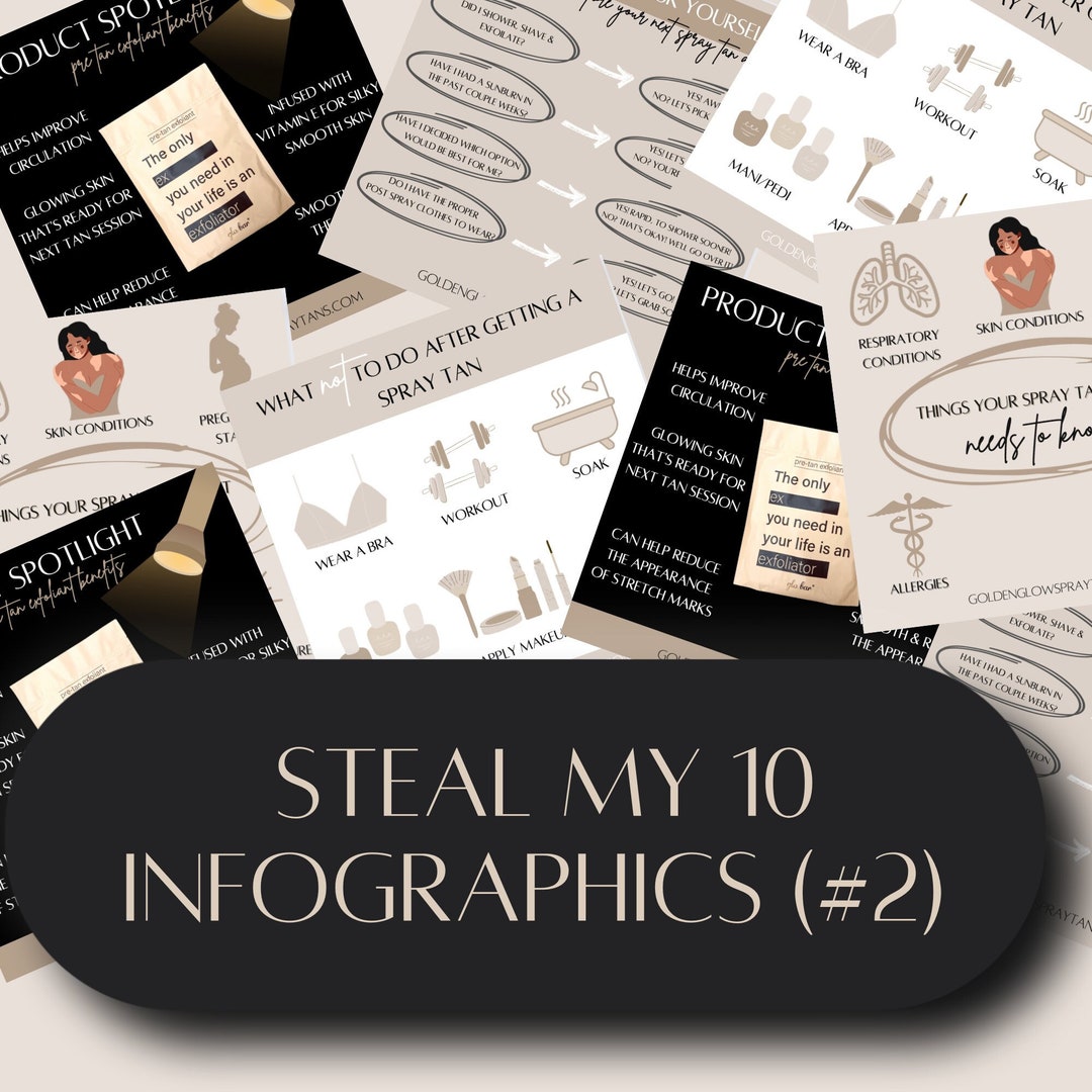 Spray Tan Infographics Spray Tan Templates Instagram Squares Airbrush ...