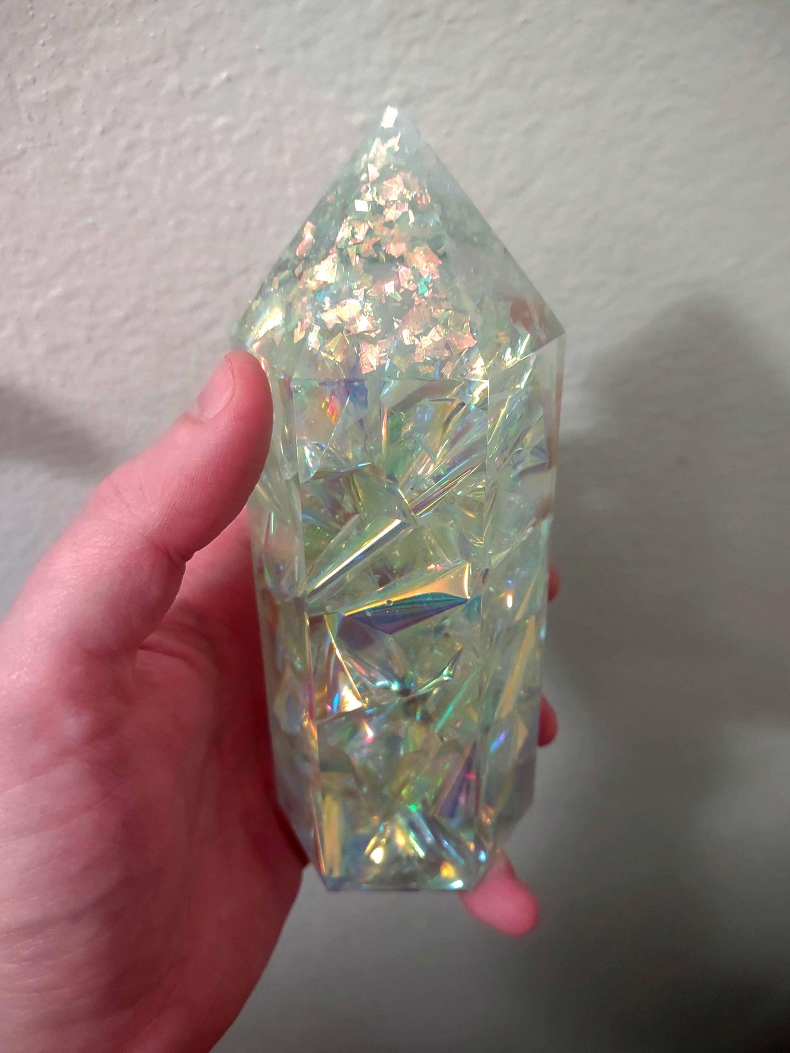 Resin Light Crystal Night Light Resin Prism Crystal Gift Unique Light ...