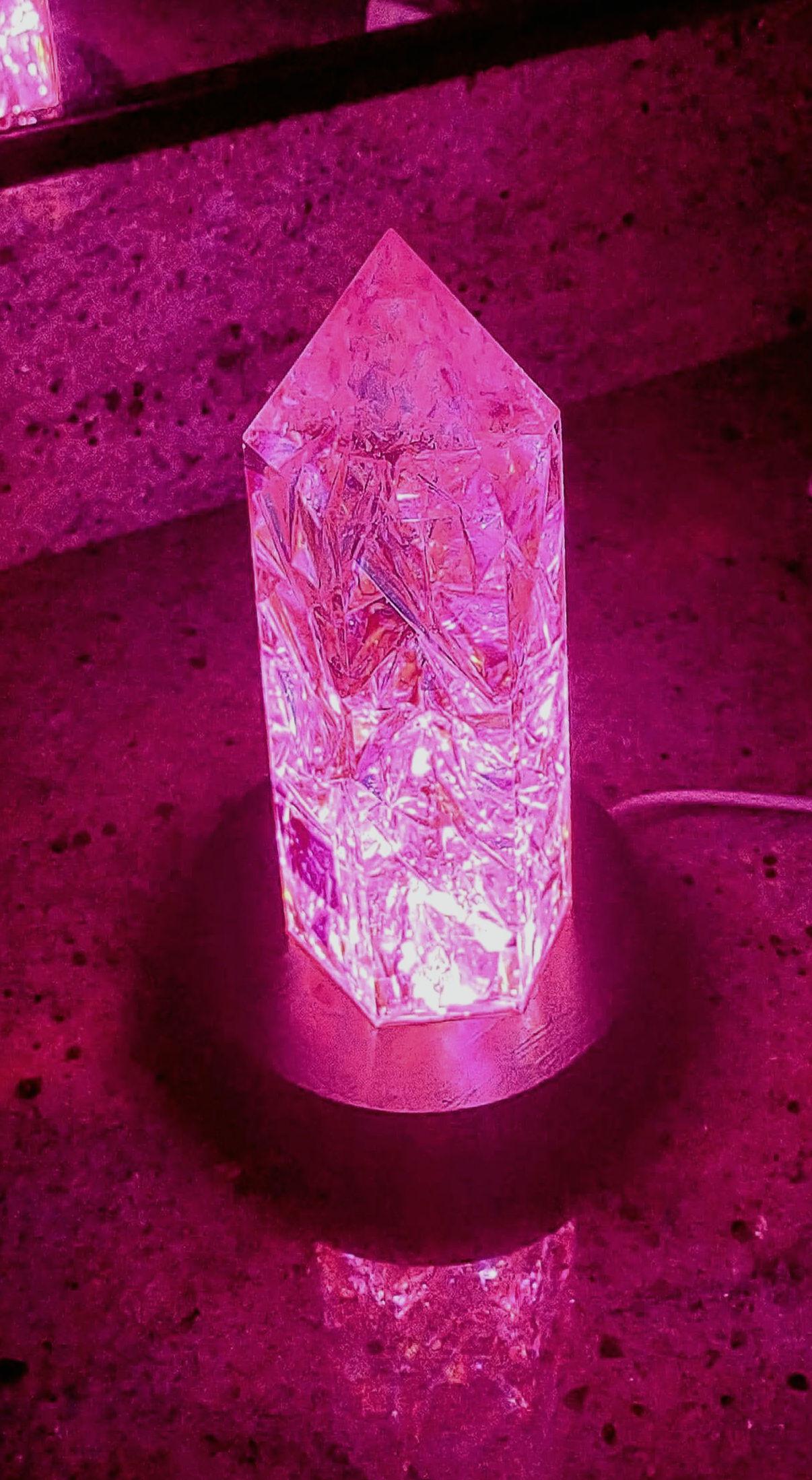 Resin Light Crystal Night Light Resin Prism Crystal Gift Unique Light ...