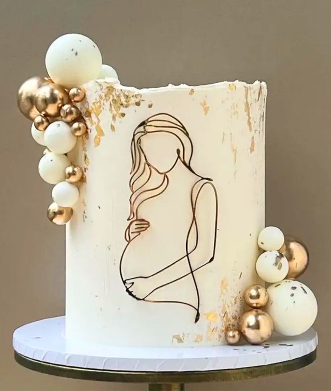 Pregnant Woman Silhouette | Pregnant Woman Cake Charm | Baby Shower ...