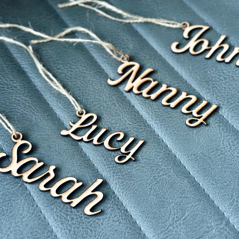 Christmas Name Cards Clay - Etsy UK