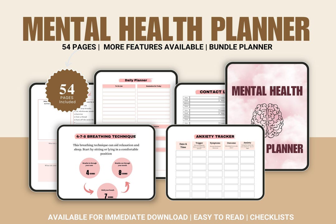 Mental Health Bundle Planner | Comprehensive Wellness Toolkit ...