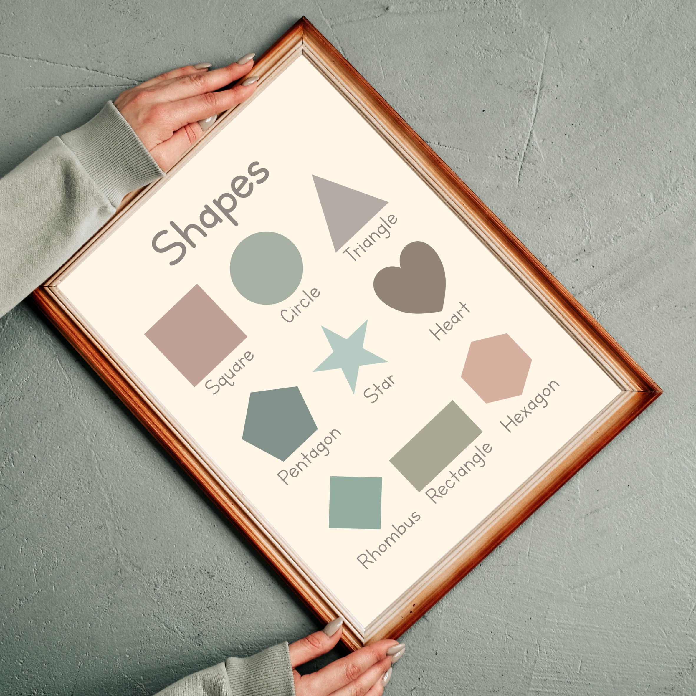 Set of 8 Educational Poster Set for Playroom or Nursery, Kids and ...