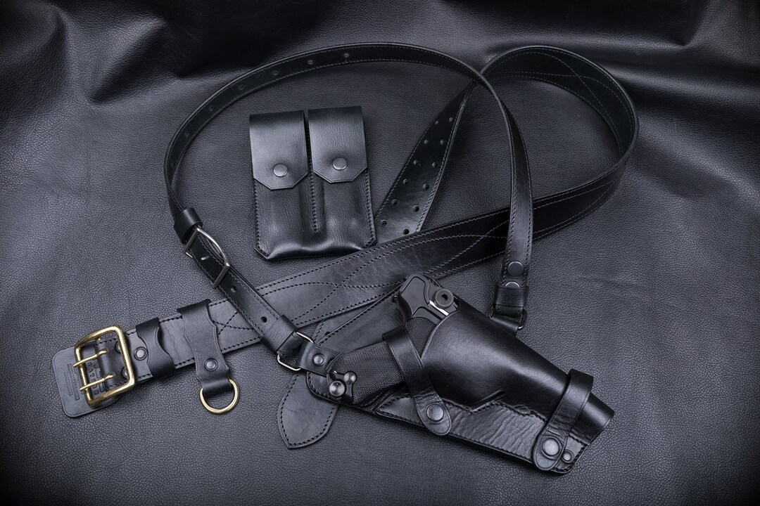 Luger P08 Holster SET | Suspender | Pouch | Belt | Vintage Look | Retro ...