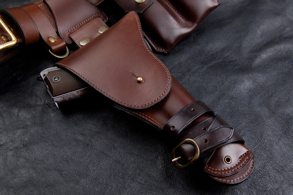 Colt 1911 Custom Made Leather Holster Vintage Look Unique - Etsy