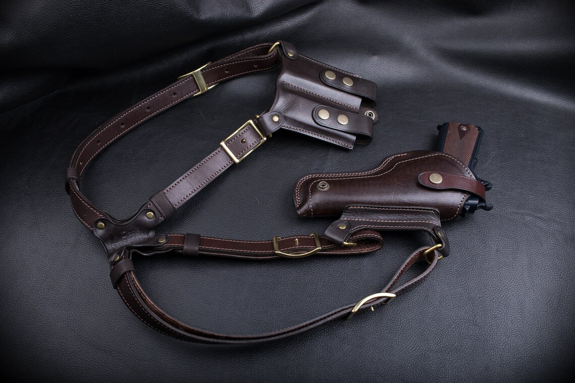 Colt 1911 Custom Made Leather Shoulder Spider Holster - Etsy