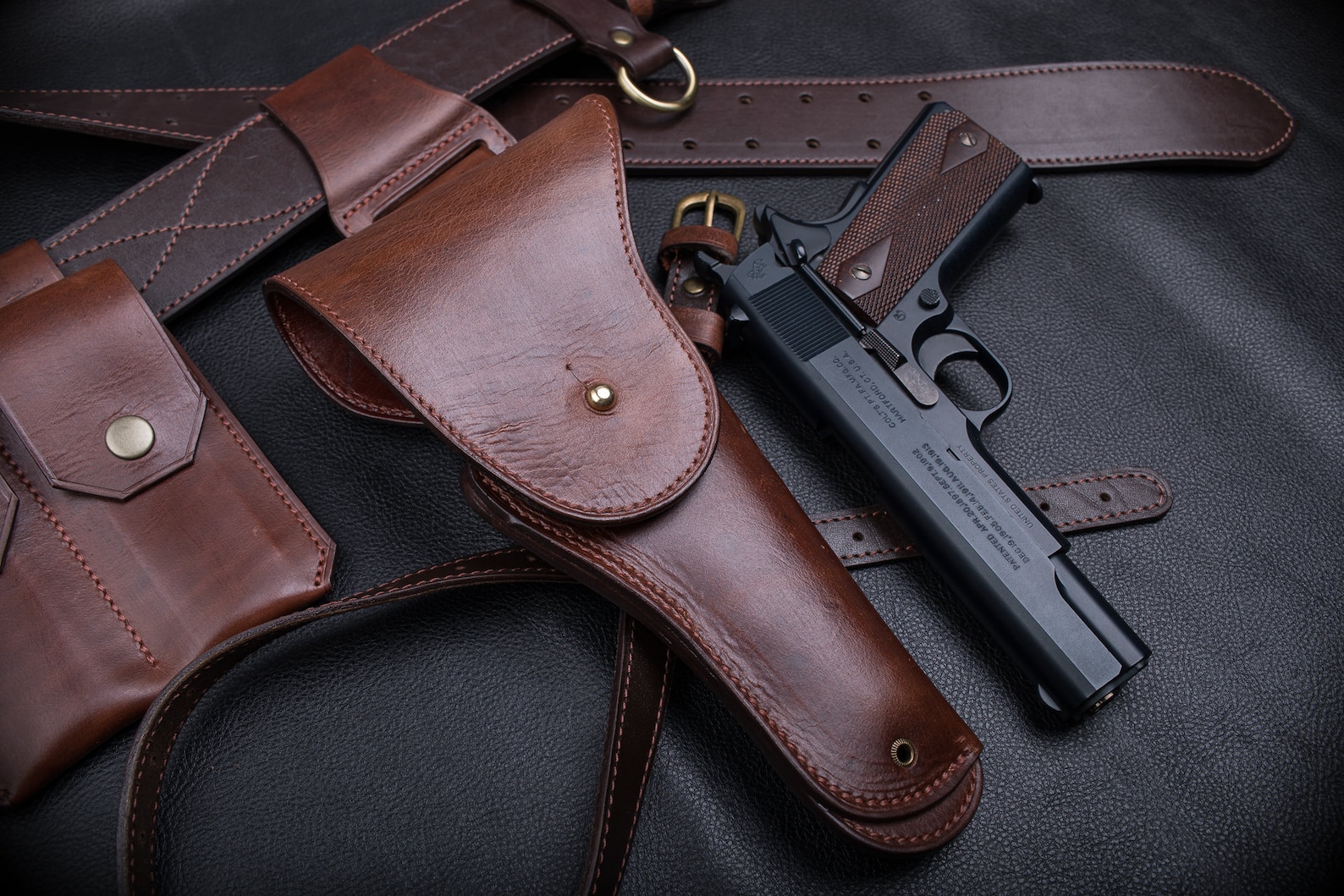 Colt 1911 Custom Made Leather Holster Vintage Look Unique - Etsy