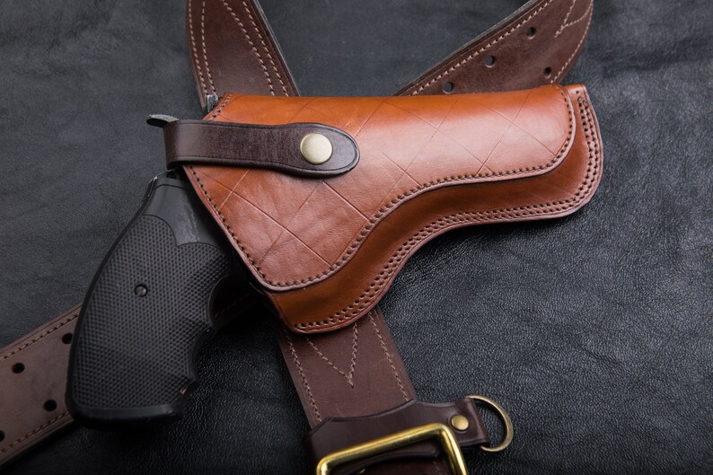 Colt Python Leather Holster Сustom Made Unique Design Vintage Look ...