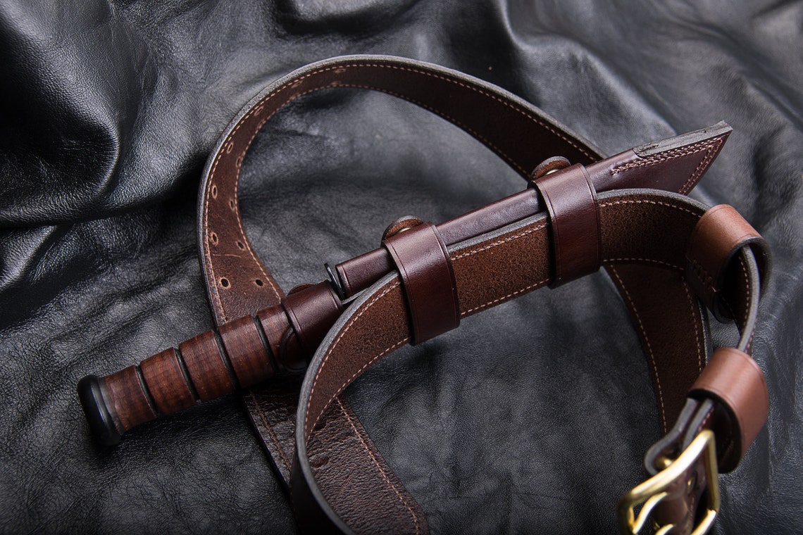 Ka-bar Scout Leather Knife Sheath Сustom Made Unique - Etsy