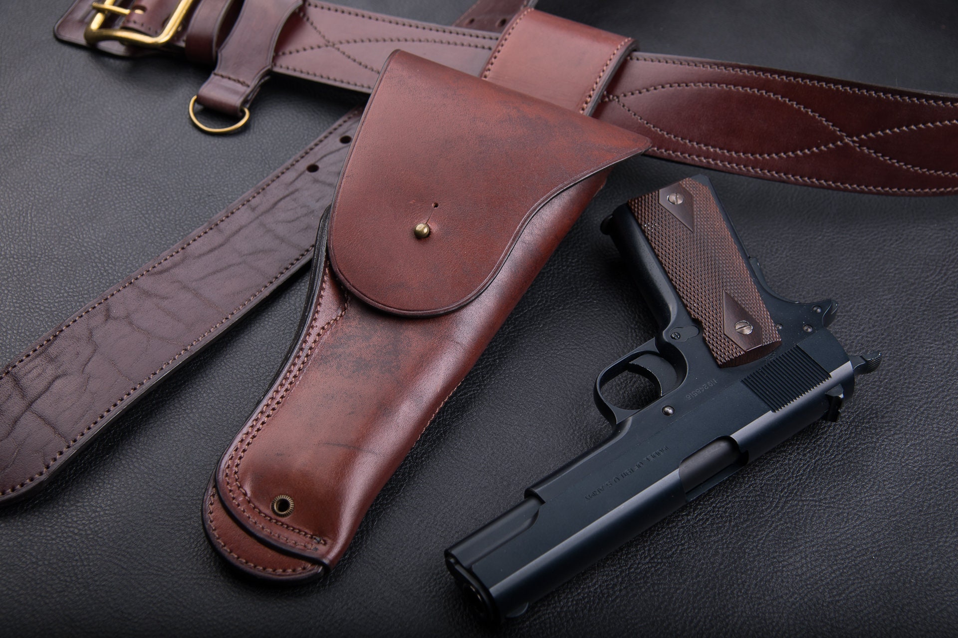 Colt 1911 Custom Made Leather Holster Vintage Look Unique - Etsy