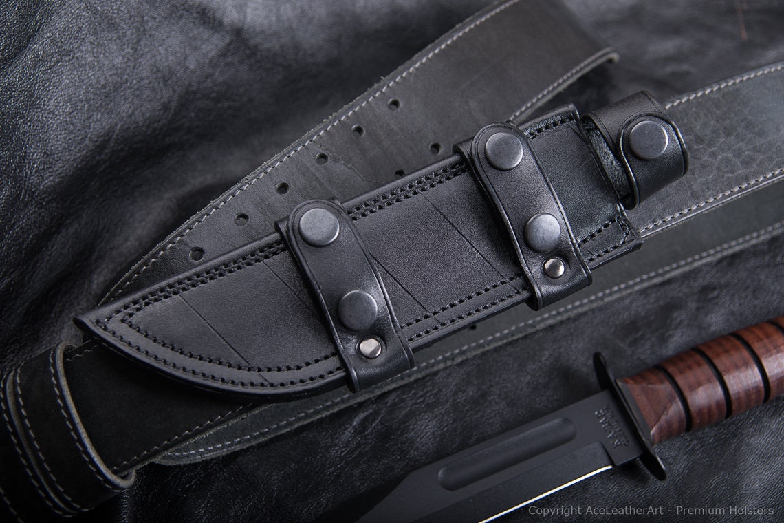 Ka-bar Scout Leather Knife Sheath Сustom Made Unique - Etsy