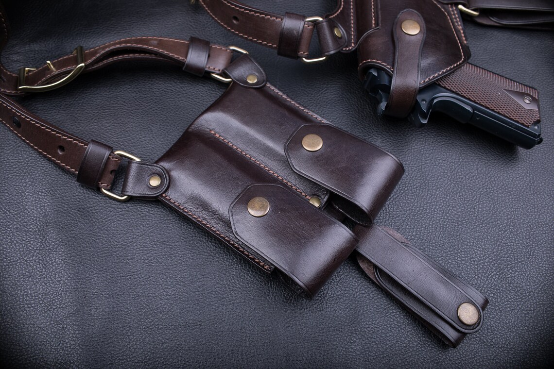 Colt 1911 Custom Made Leather Shoulder Spider Holster - Etsy