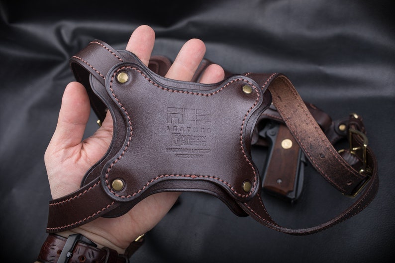 Colt 1911 Custom Made Leather Shoulder Spider Holster | Vintage Look ...