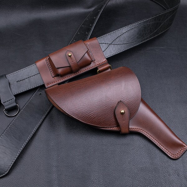 Leather Revolver Flap Holster - Etsy