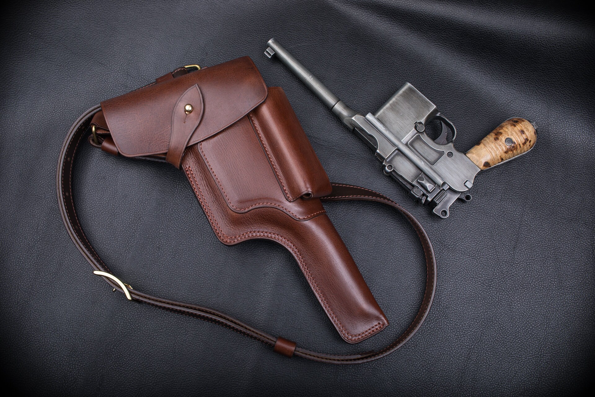 Handmade Leather Holster for Mauser C96 / M712 | Vintage Style - Etsy