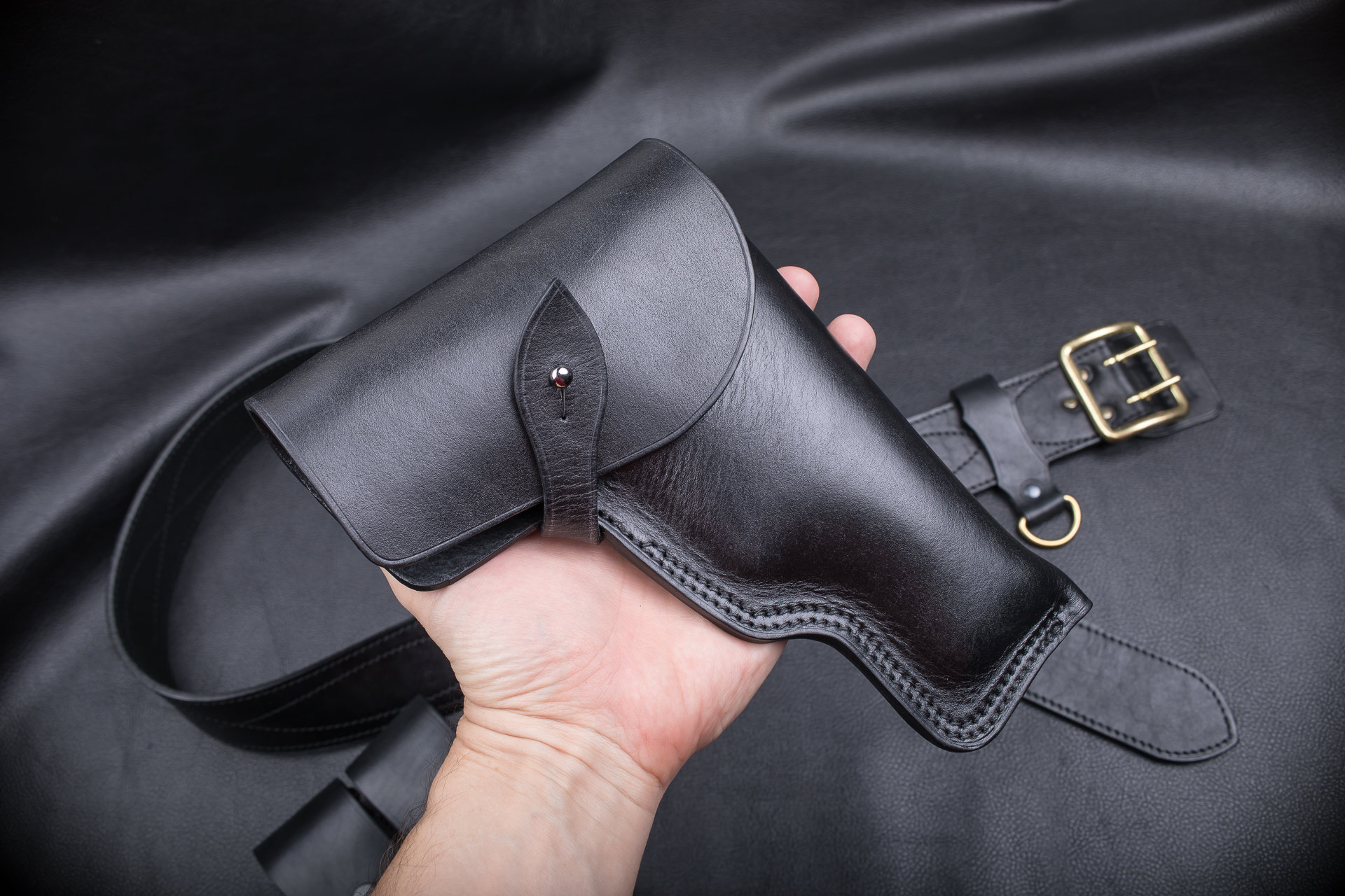 Glock 17 Leather Flap Holster Сustom Made Unique Design Vintage Look ...