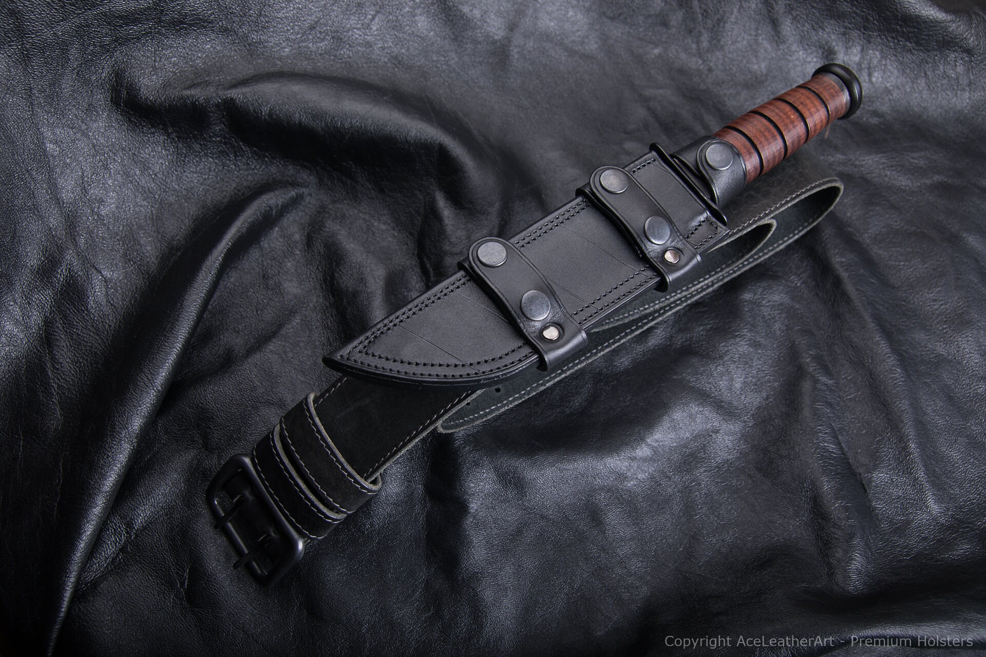 Ka-bar Scout Leather Knife Sheath Сustom Made Unique Design Vintage ...