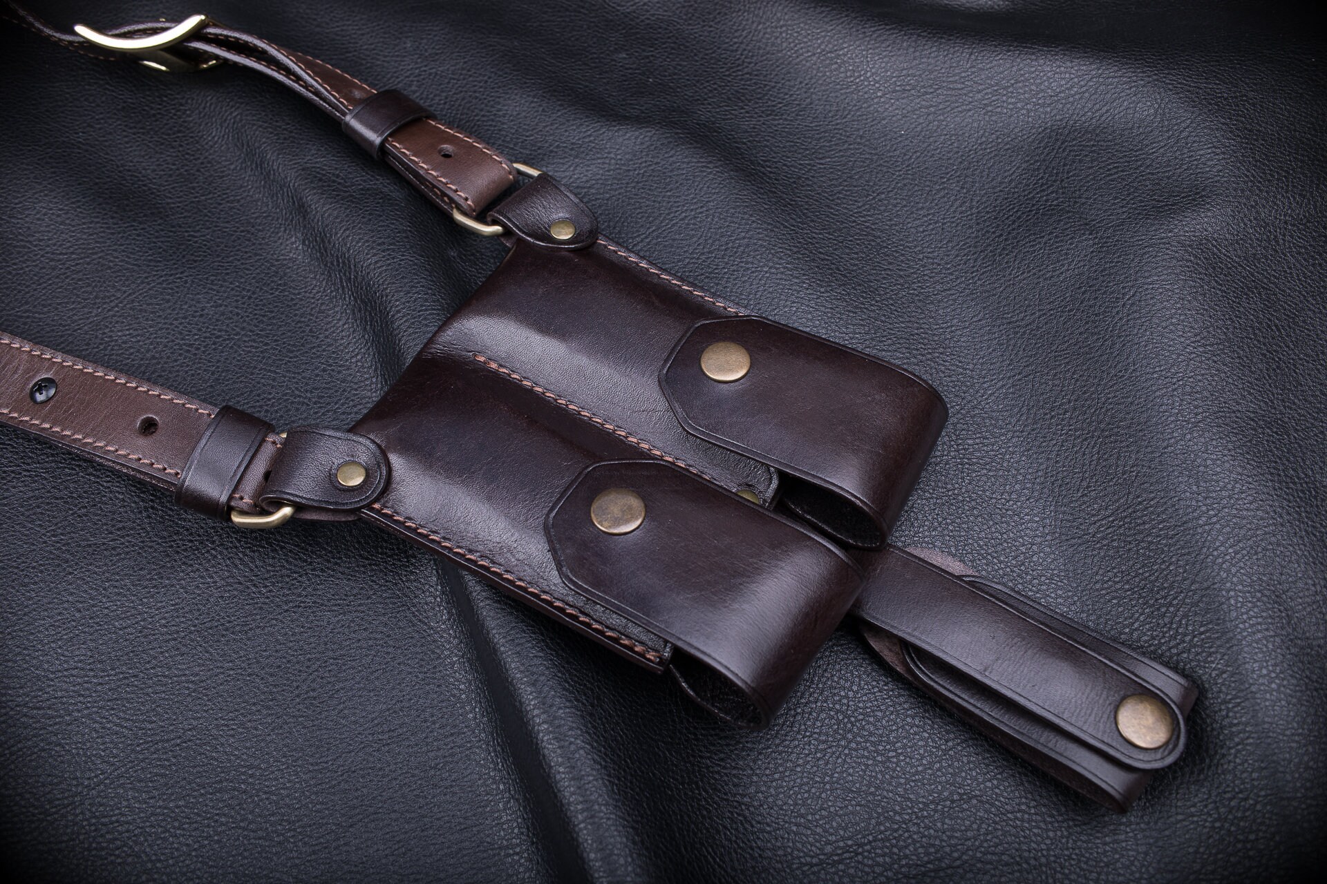 Colt 1911 Custom Made Leather Shoulder Spider Holster | Vintage Look ...