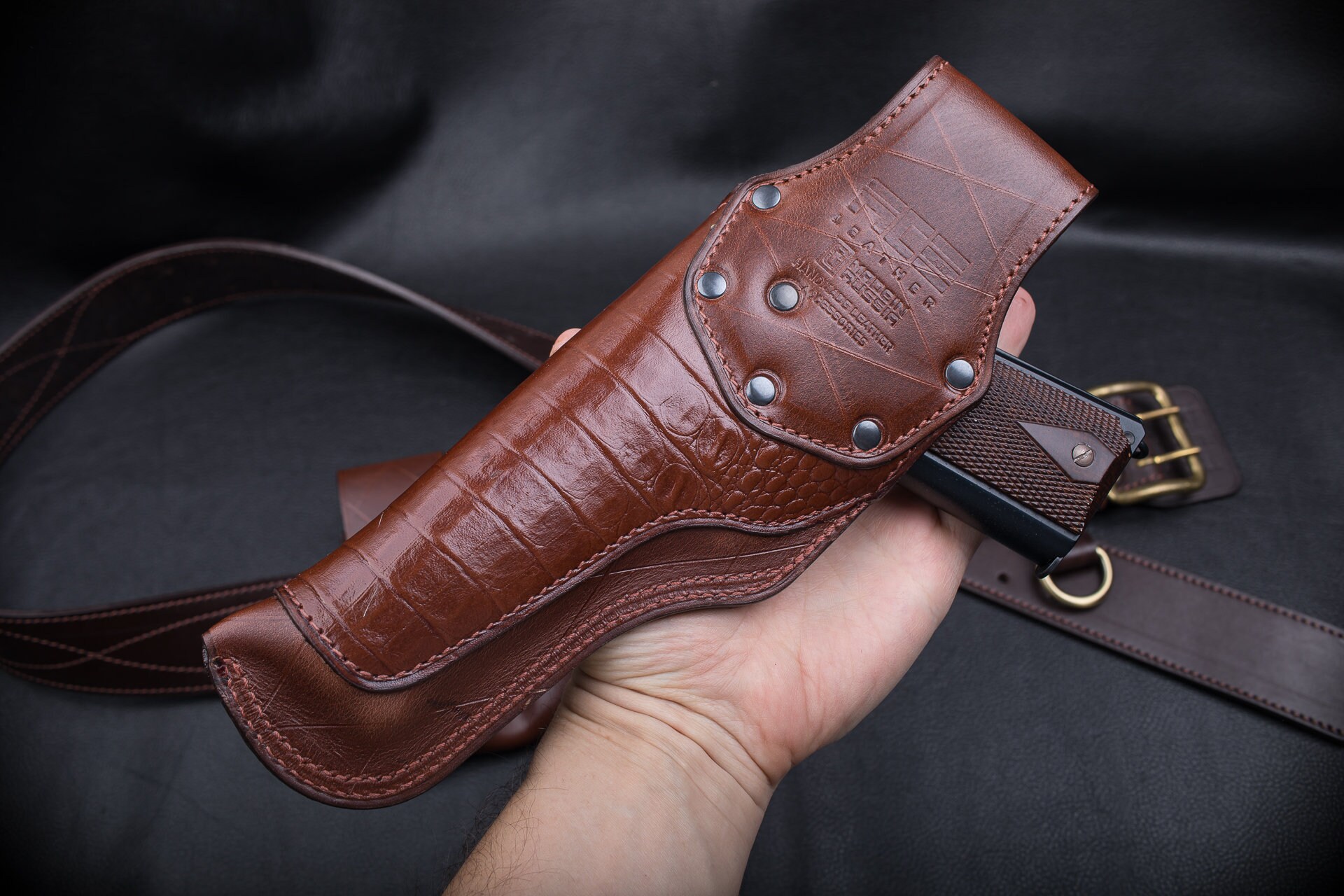 Colt 1911 Custom Made Leather Holster Vintage Look Unique Design Retro ...