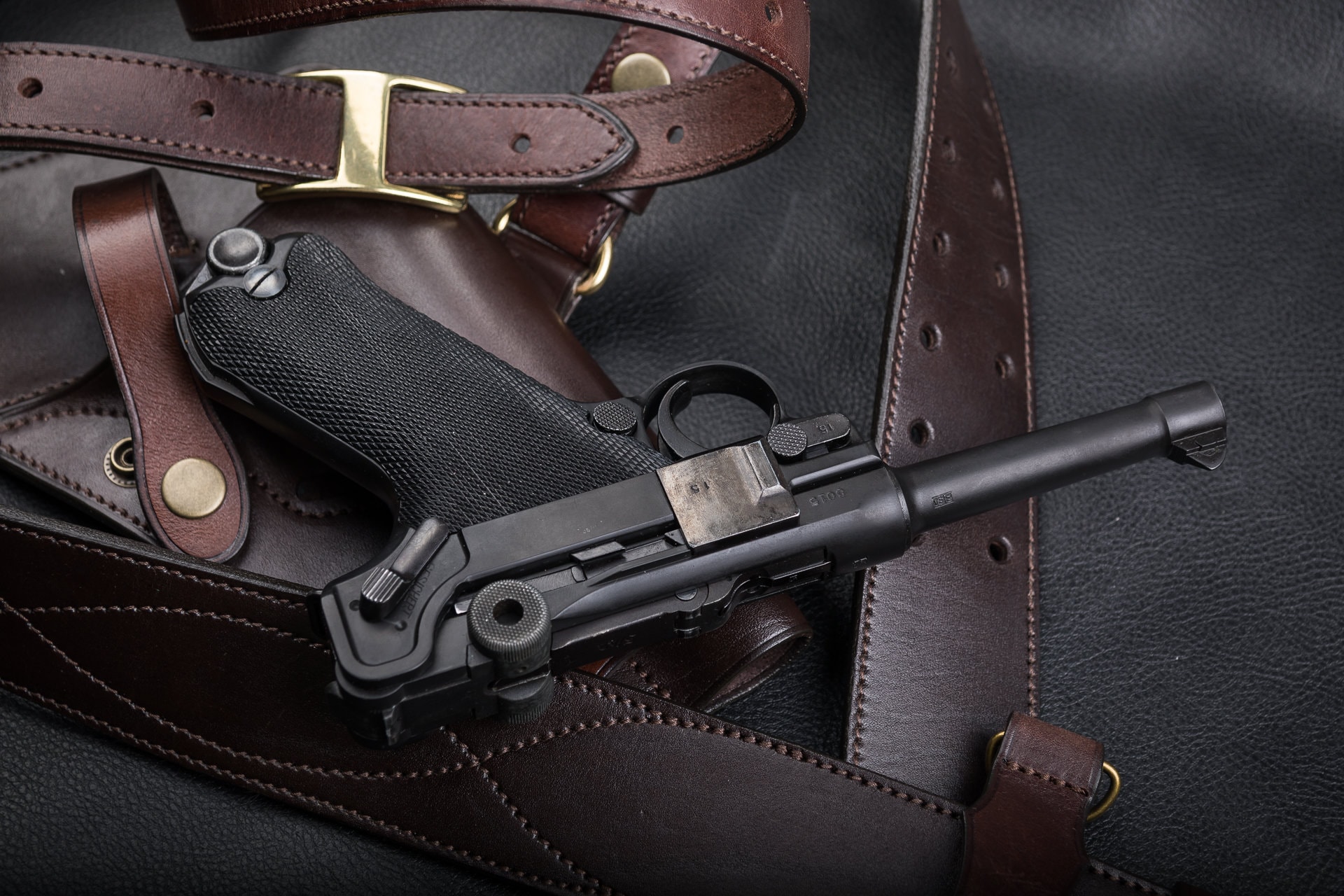 Luger P08 Custom Made Leather Holster | Vintage Look | Unique Design ...