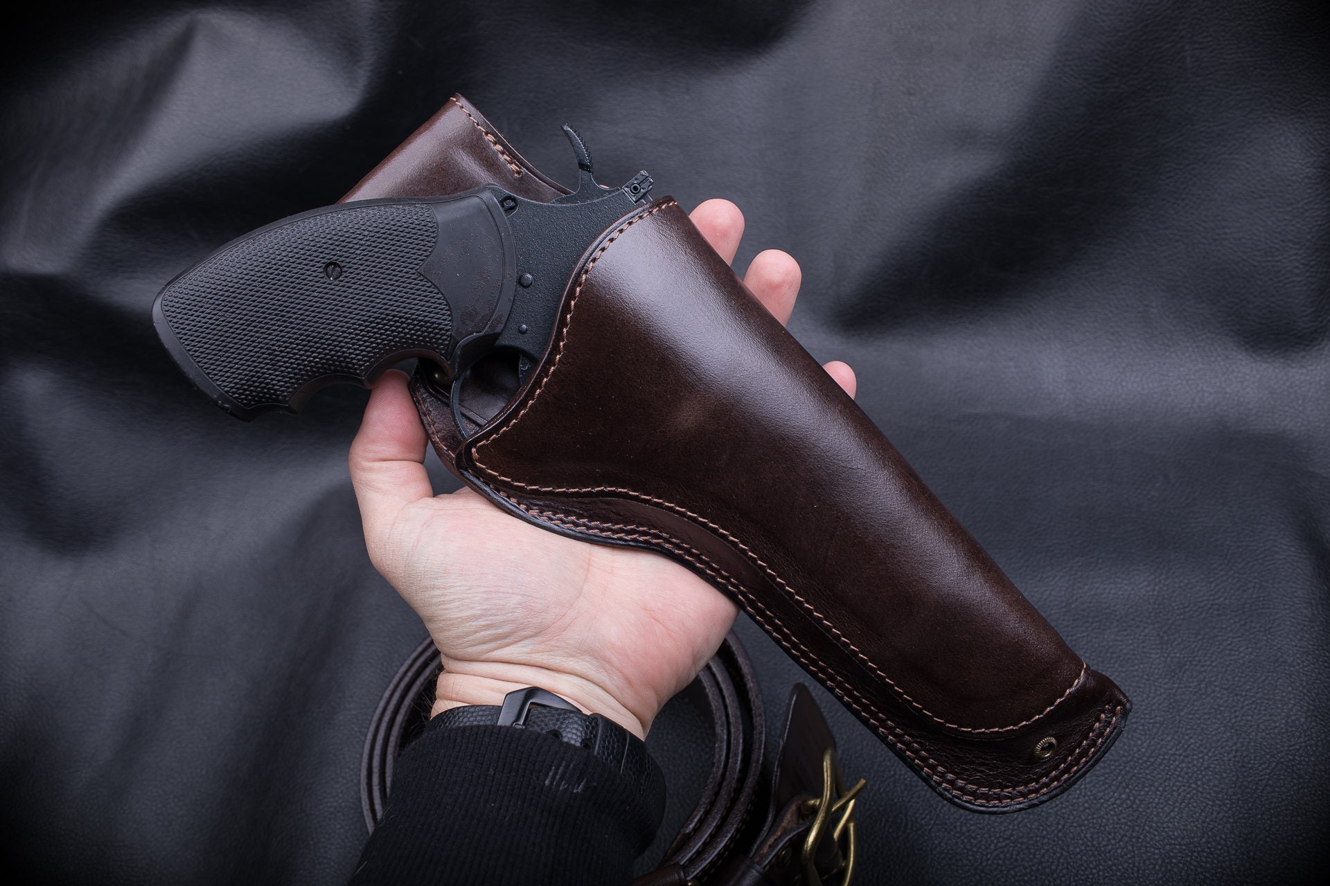 Colt Python Leather Holster Сustom Made Unique Design Vintage Look ...