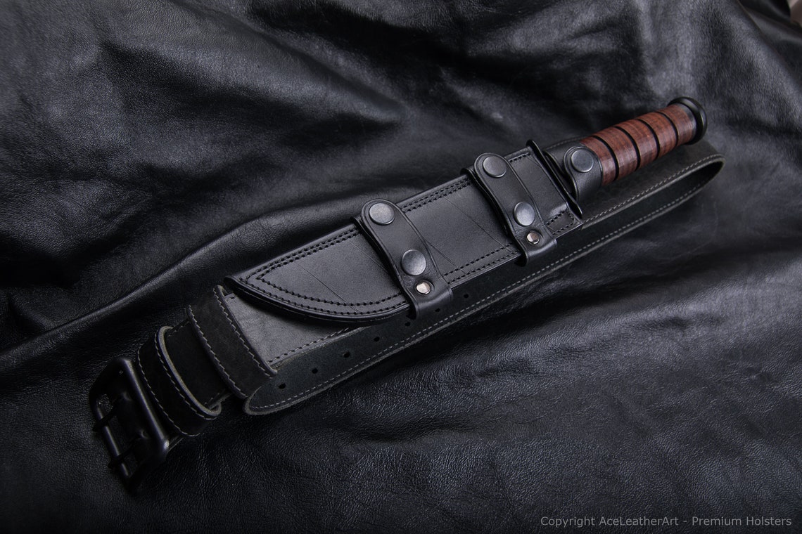 Ka-bar Scout Leather Knife Sheath Сustom Made Unique - Etsy
