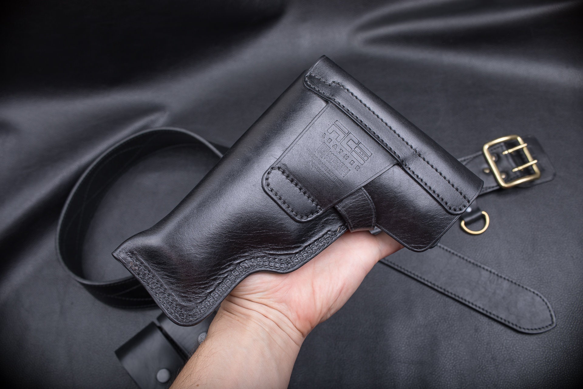 Glock 17 Leather Flap Holster Сustom Made Unique Design Vintage Look ...