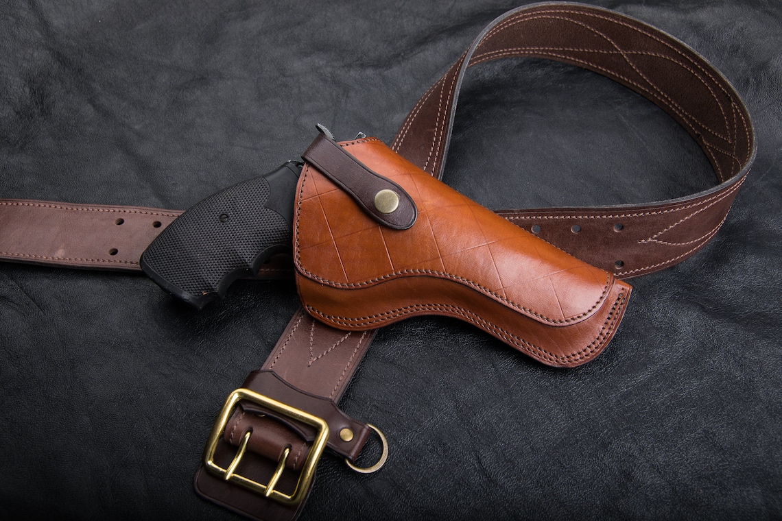 Colt Python Leather Holster Сustom Made Unique Design Vintage Look ...