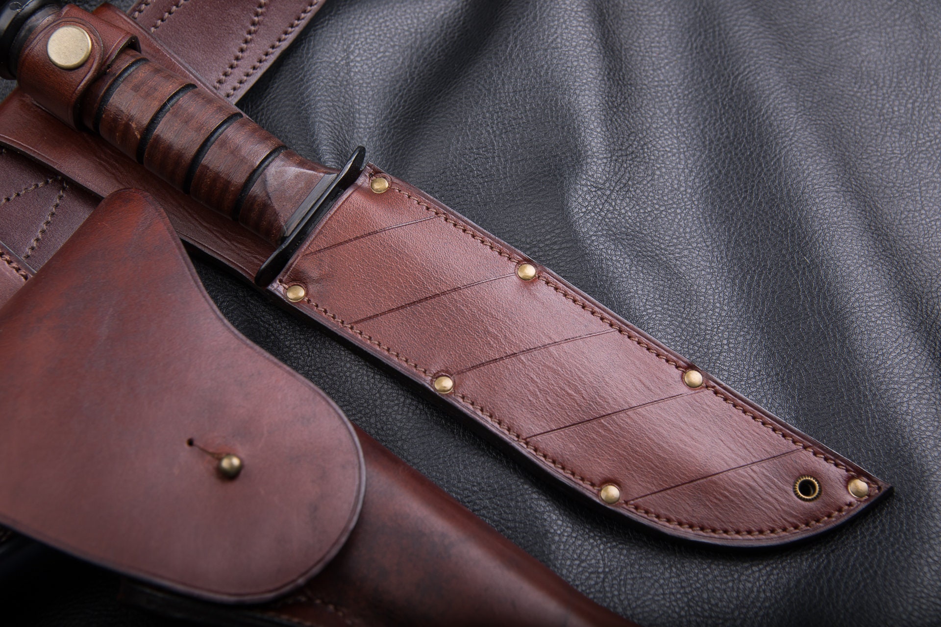 Ka-bar Leather Knife Sheath Сustom Made Unique Design - Etsy