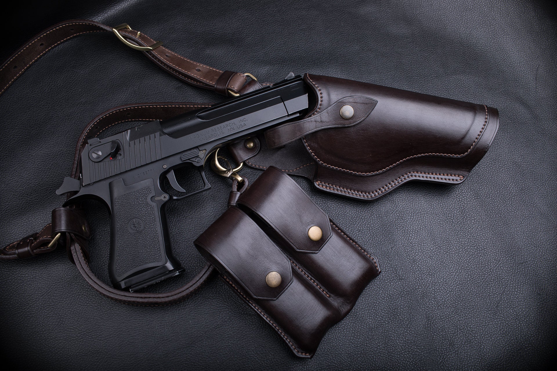 Desert Eagle Leather Chest Holster | Сustom Made | Unique Design ...