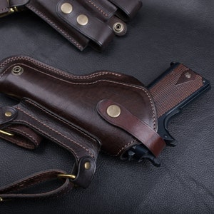 Colt 1911 Custom Made Leather Shoulder Spider Holster - Etsy