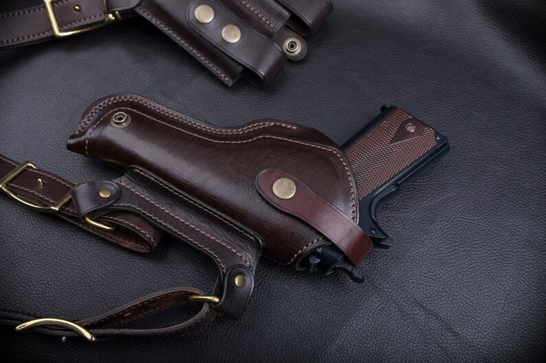 Colt 1911 Custom Made Leather Shoulder Spider Holster - Etsy