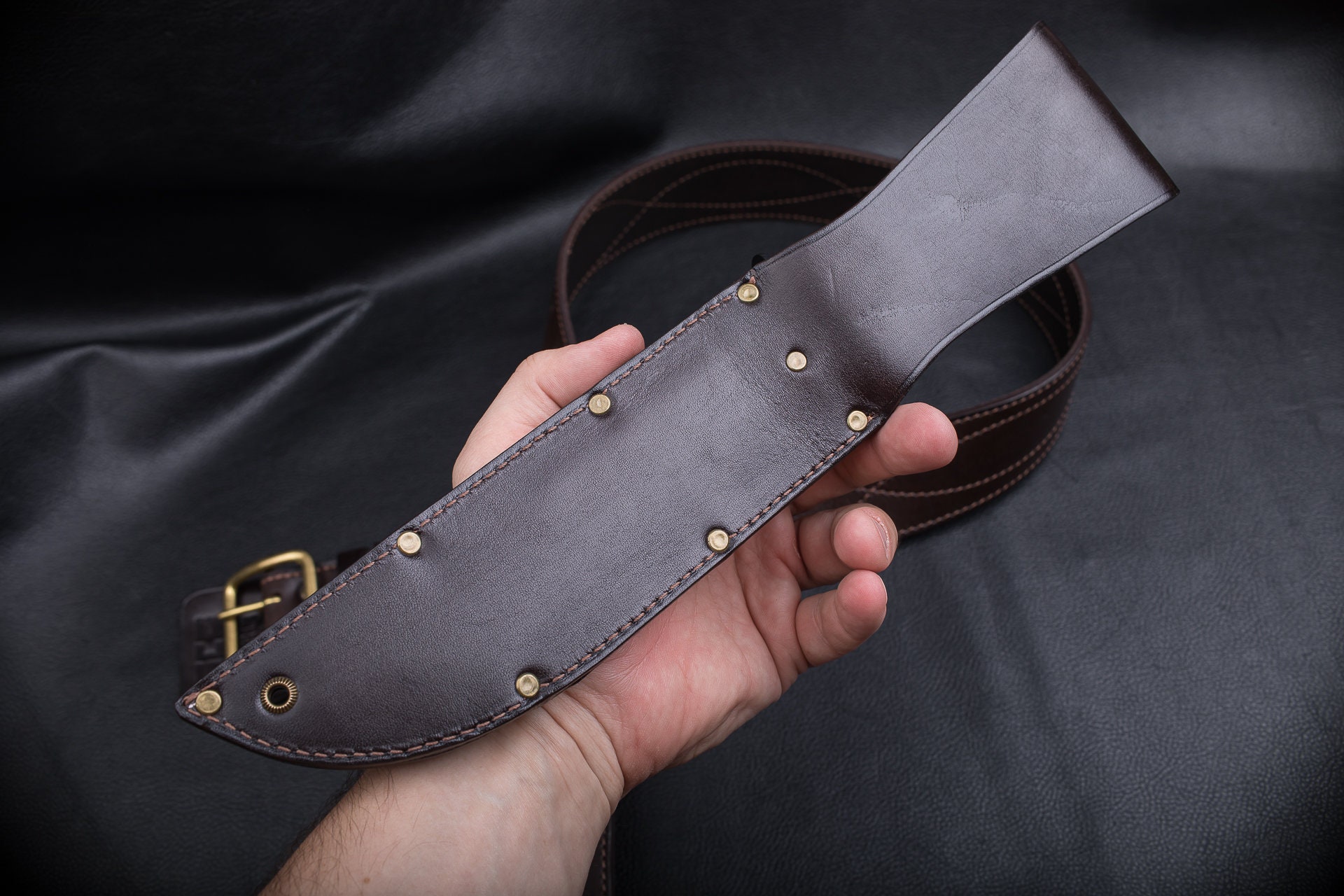 Ka-bar Leather Knife Sheath Сustom Made Unique Design Vintage Look ...