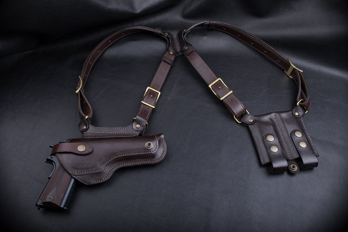 Colt 1911 Custom Made Leather Shoulder Spider Holster - Etsy